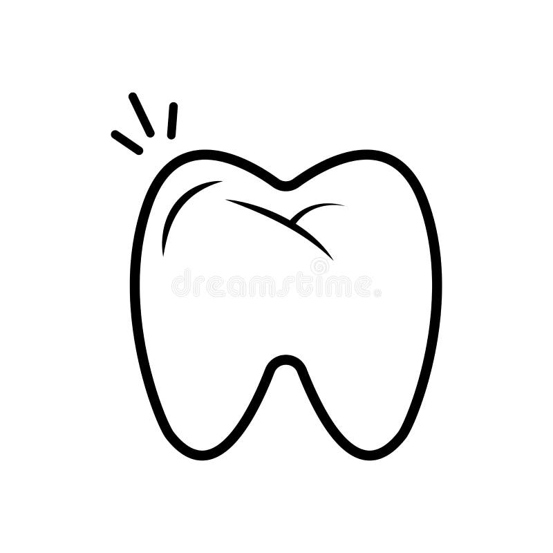 Big Tooth Icon. Vector Illustration Molar Tooth Stock Illustration ...