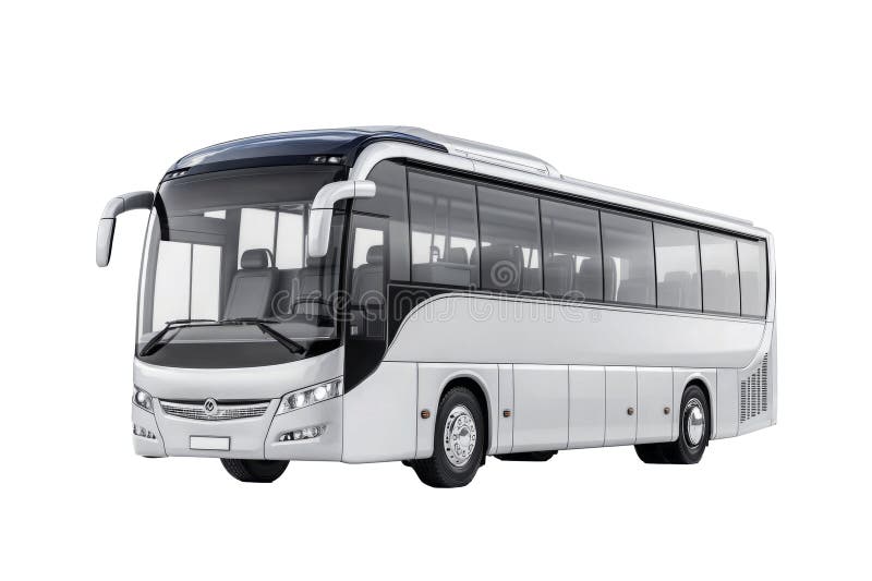 Big Touristic Coach Bus Isolated on White Background Stock Image ...