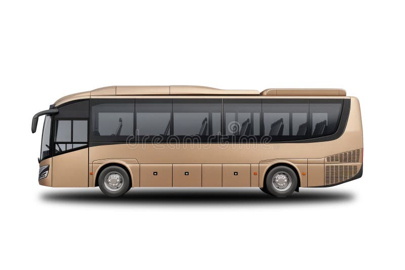 Big Touristic Coach Bus Isolated on White Background Stock Photo ...