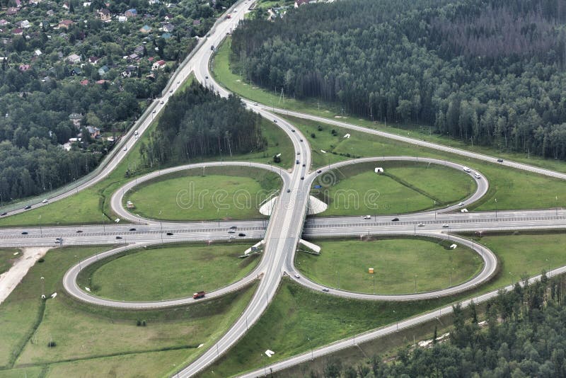 Big traffic intersection stock image. Image of aerial - 47234203