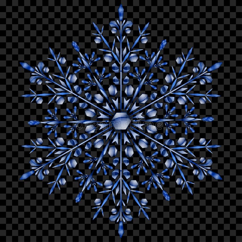 Big Translucent Christmas Snowflake Stock Vector - Illustration of ...