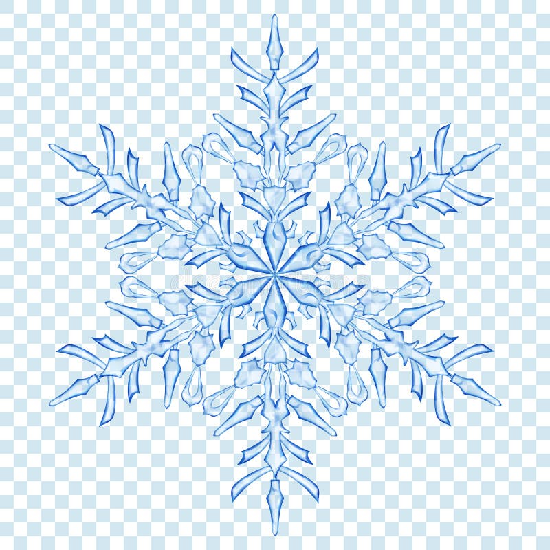 Big Translucent Christmas Snowflake Stock Vector - Illustration of ...