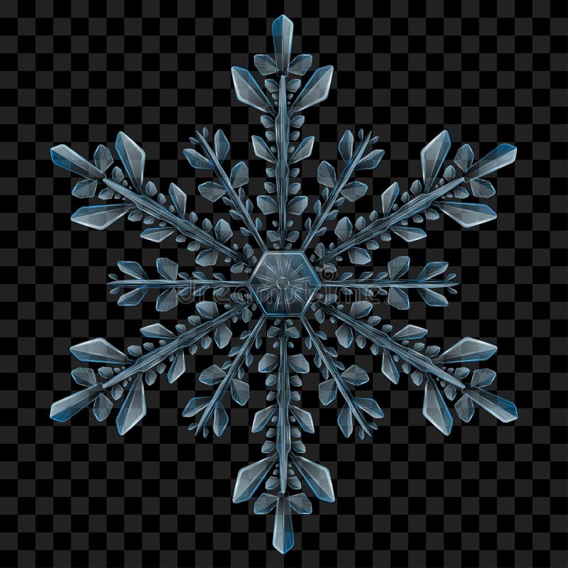 Big Translucent Christmas Snowflake Stock Vector - Illustration of ...