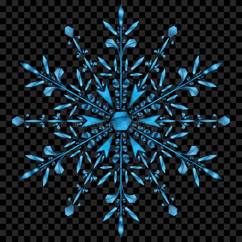 Big Translucent Christmas Snowflake Stock Vector - Illustration of ...