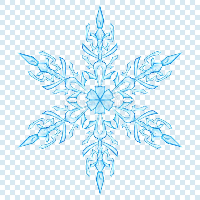 Big Translucent Christmas Snowflake Stock Vector - Illustration of ...