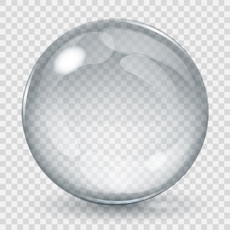 Big Transparent Glass Sphere Stock Vector - Illustration of single ...