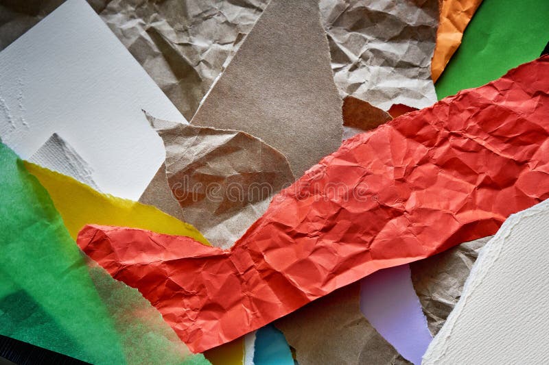 Big Trash Pile of Colorful Torn Paper Sheets Stock Photo - Image of ...