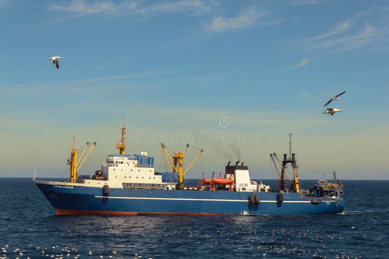 Big Trawler in Atlantic Ocean Editorial Photo - Image of fishing ...