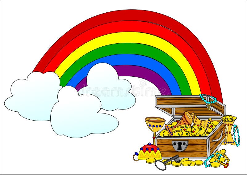 Treasure Chest Rainbow Stock Illustrations – 119 Treasure Chest Rainbow ...