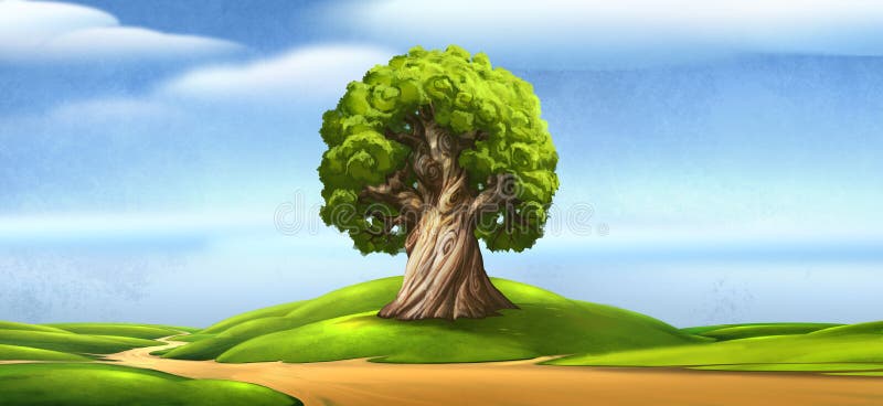 Burning hot tree stock illustration. Illustration of trees - 18524829