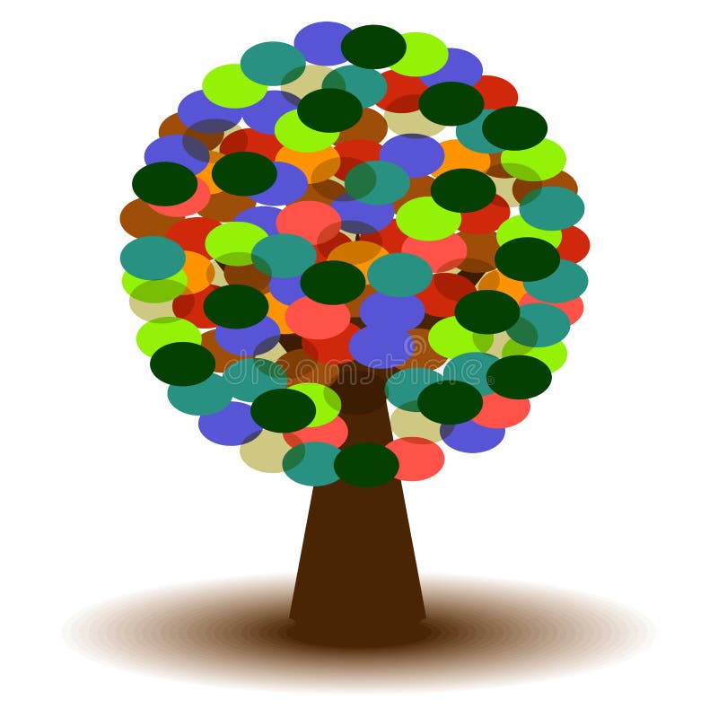 Big Tree Create Colorful Leaf Stock Illustrations – 16 Big Tree Create ...