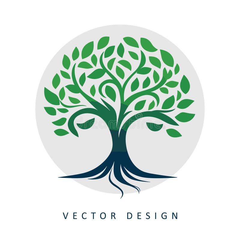 Big Tree Minimalist Vector Design AI Generated Stock Photo ...