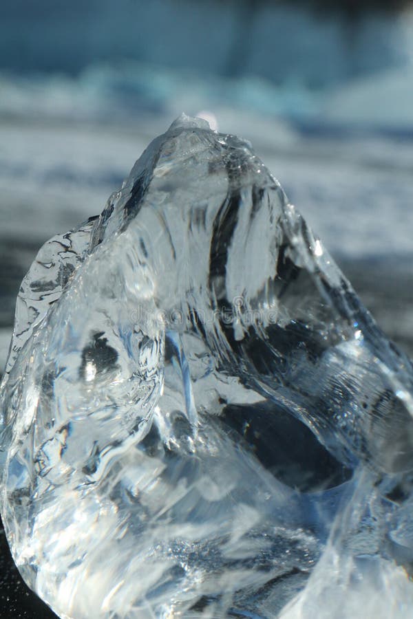 A Big Triangular Piece of Ice Stock Photo - Image of drop, leaf: 207626376