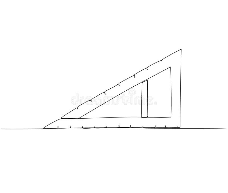 Big Triangular Ruler for Math Lessons, Square, Geometry, Technical ...