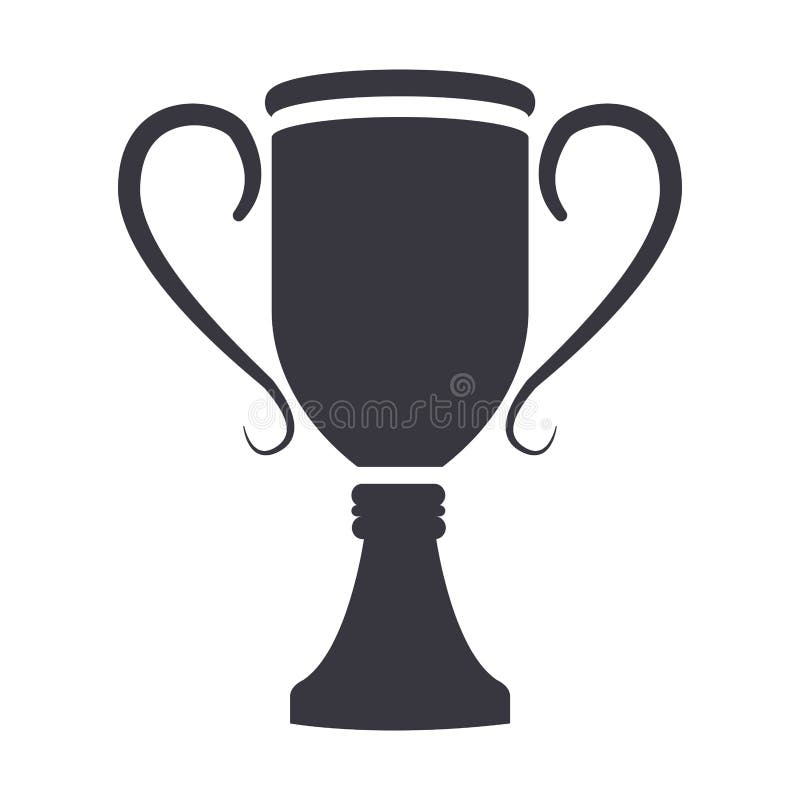 Big trophy icon stock vector. Illustration of team, sport - 135229149