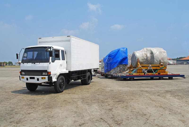 Cargo truck with box stock photo. Image of medium, small - 36431996