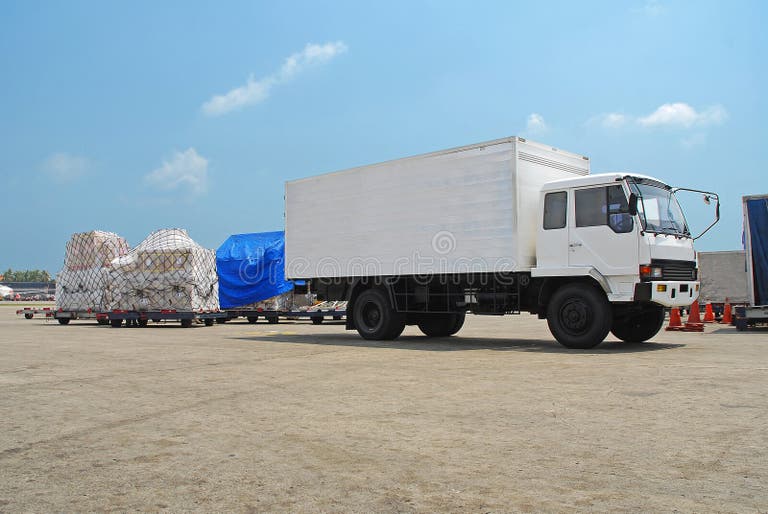 Big Truck with Box and Goods Stock Photo - Image of truck, goodie: 36432040