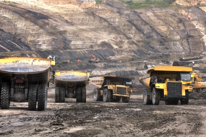Big Truck on Open Pit Coal Mining Stock Photo - Image of method ...