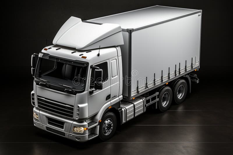 Big Truck White Isolated. Cutout Truck Stock Illustration ...