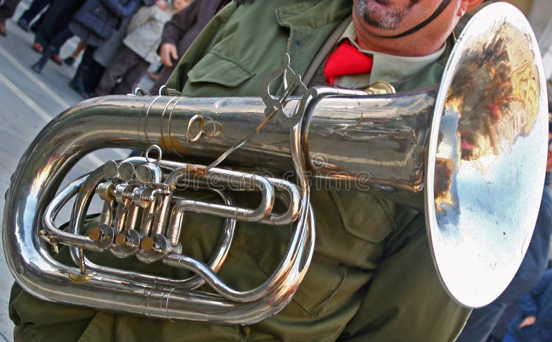 Big Trumpet player stock image. Image of beret, trumpet - 1476435