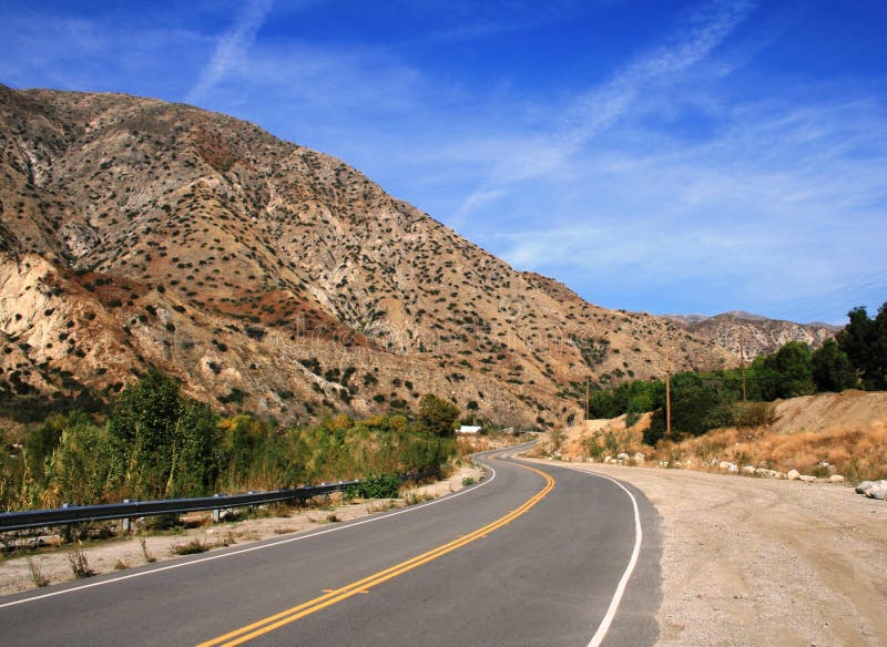Big Tujunga Canyon Road stock photo. Image of pavement - 22102250