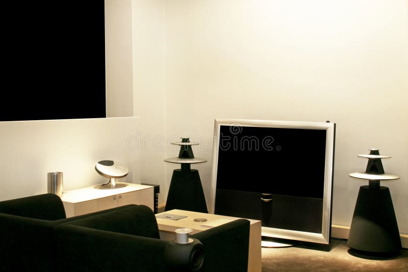 Big TV set stock photo. Image of ambient, plasma, living - 6870322