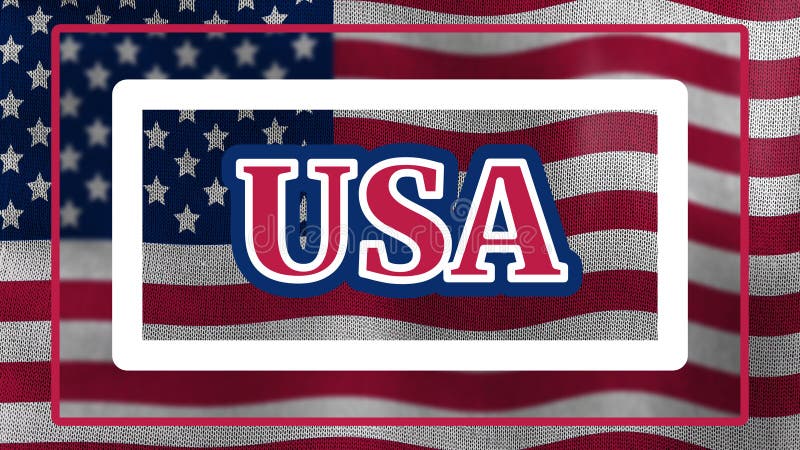 Big Usa Word on Rectangular Blur Shape Stock Image - Image of veteran ...