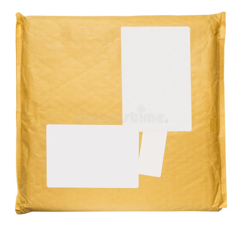 Big Used Envelope Blank Label Stock Image - Image of mailing, label ...