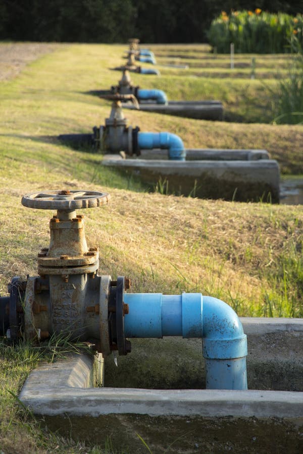 Valve for Shutting Off in Waste-water Treatment Pond Stock Image ... Valve for Shutting Off in Waste-water Treatment Pond Stock Image ...