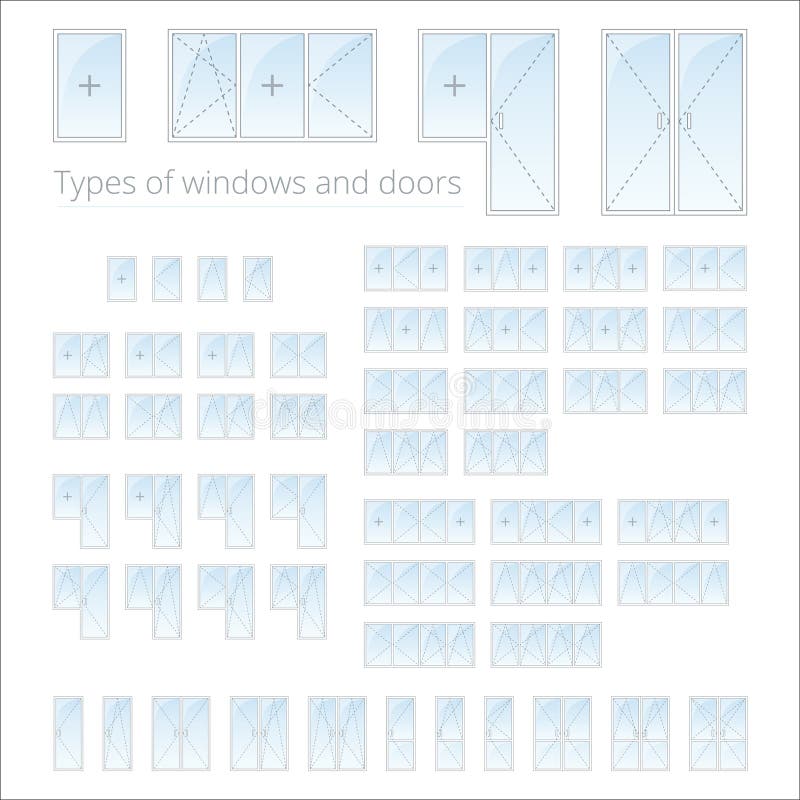 Big Vector Set of Isolated Design Elements in Flat Style, Windows and ...