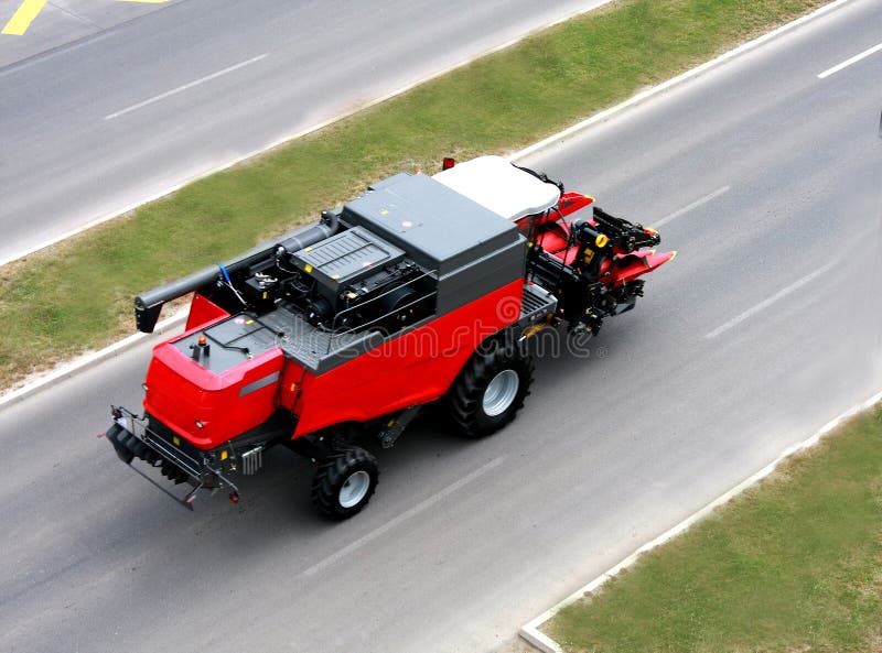 Big Vehicle (combine) on the Road Stock Photo - Image of combine ... Big Vehicle (combine) on the Road Stock Photo - Image of combine ...