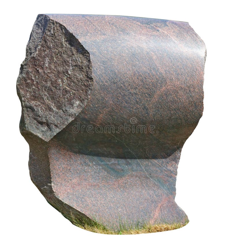Big Vertical Stone of Polished Red Granite Stock Photo - Image of ...