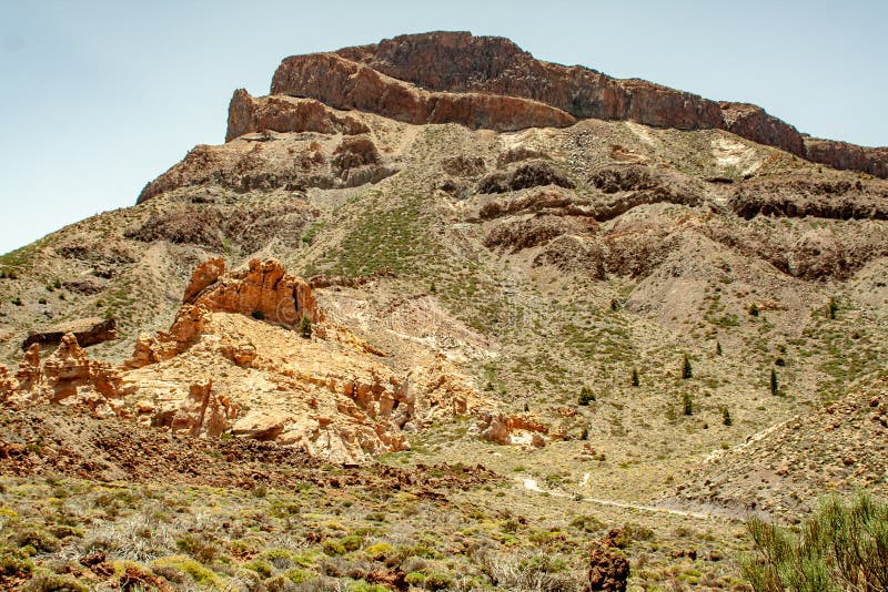 Big View from Hiking Trail To the Mountain Stock Photo - Image of rocky ...