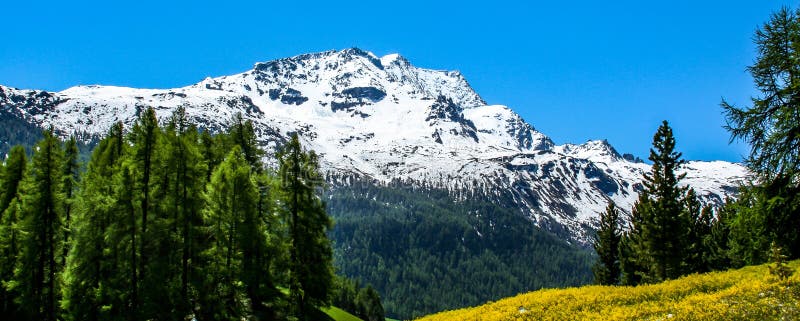 Big View on the Mountain from the Sea Stock Photo - Image of peaks ...