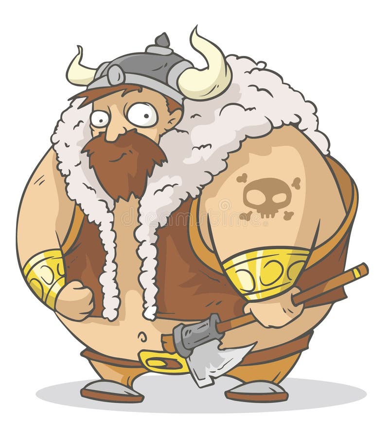 Big viking stock vector. Illustration of drawing, leather - 69929438