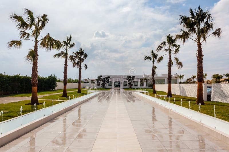 Villa with driveway stock image. Image of home, wealth - 2691747