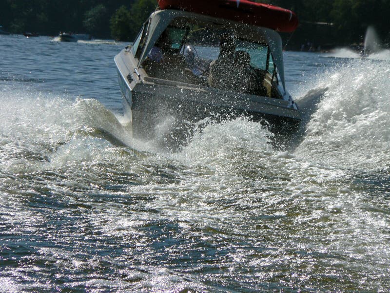 Big Wake Boating stock photo. Image of boat, water, lake - 941252