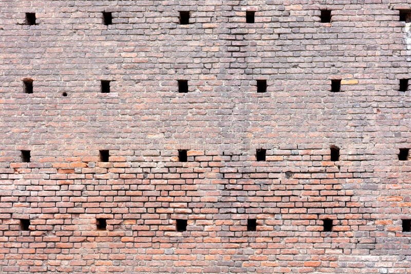 Big Wall Made of Adobe Bricks Stock Image - Image of tourism, built ...
