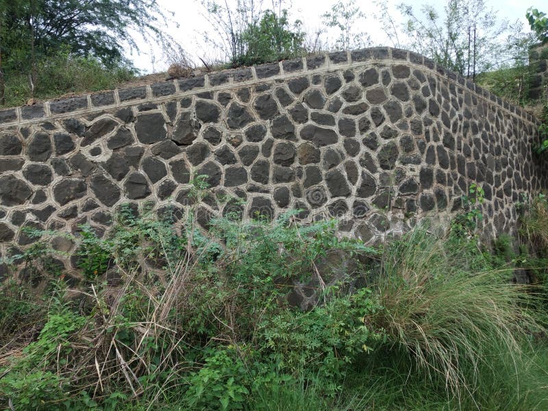 Big Wall Made Up from Stones with Old Structure Stock Photo - Image of ...
