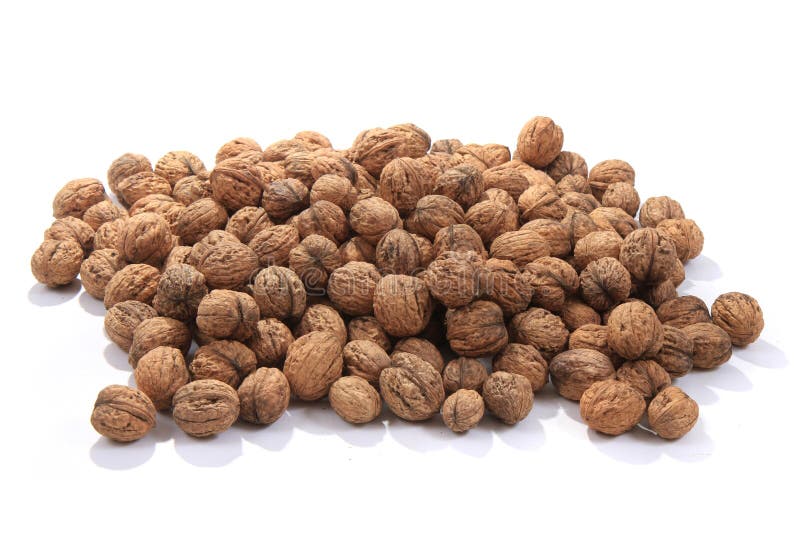 Big wallnuts isolated stock image. Image of health, nutshell - 156452137