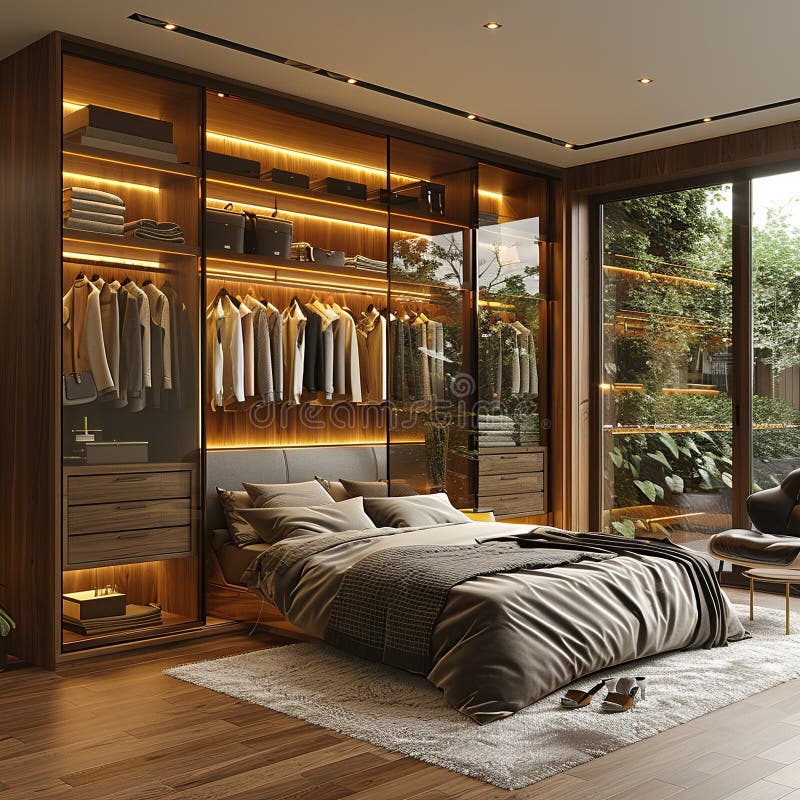 Modern Wardrobe Design for a Master Bedroom Cloakroom. Created with ...