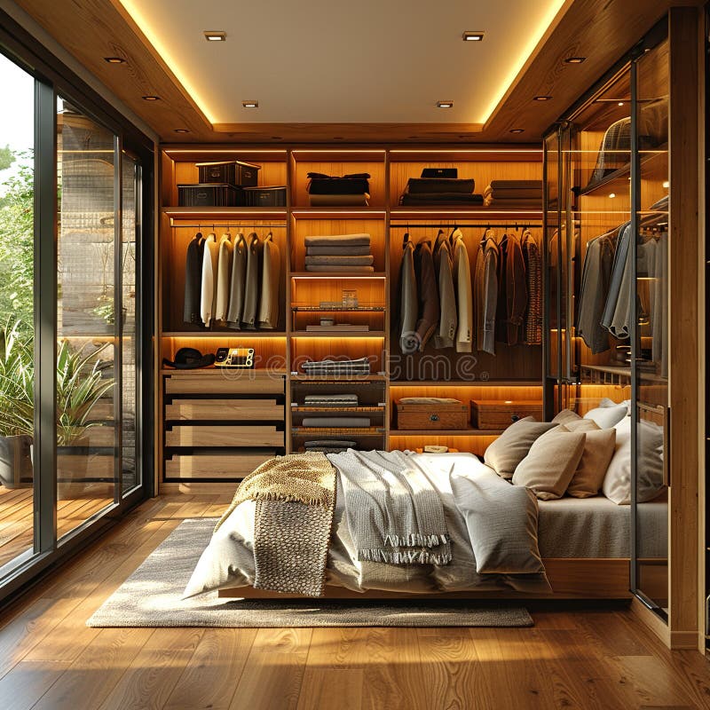 Modern Wardrobe Design for a Master Bedroom Cloakroom. Created with ...