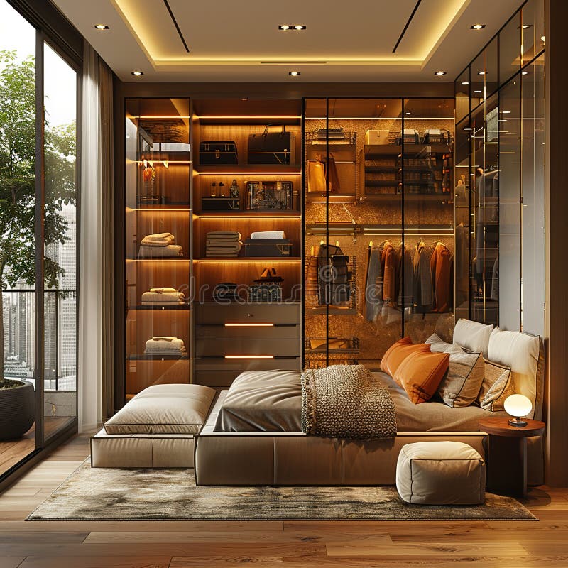Modern Wardrobe Design for a Master Bedroom Cloakroom. Created with ...