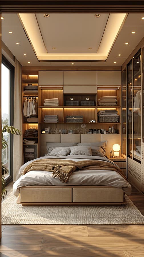 Modern Wardrobe Design for a Master Bedroom Cloakroom. Created with ...