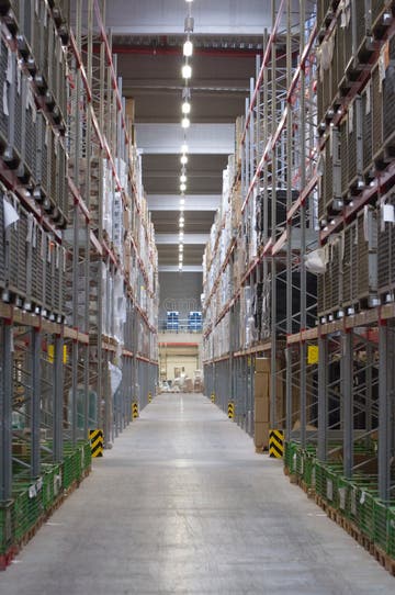 Big warehouse stock image. Image of interior, perspective - 10442341