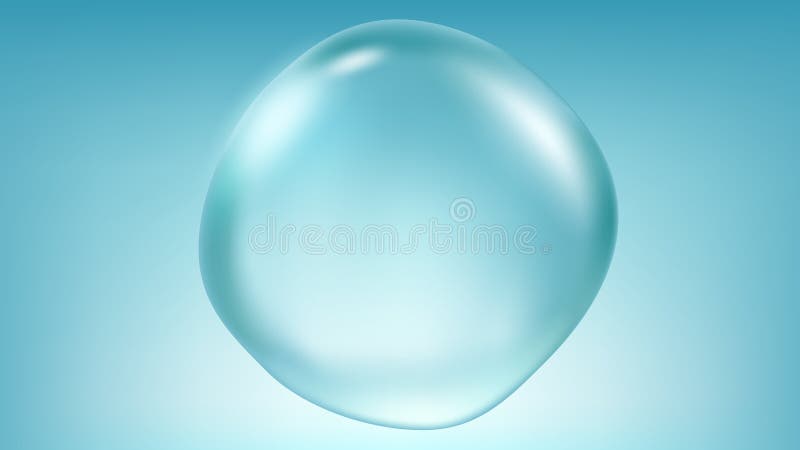 Big Water Drop on Blue Background, Vector Illustration Stock Vector ...