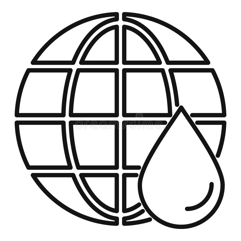 Big Water Drop Falling on Planet Earth Drawing Stock Vector ...