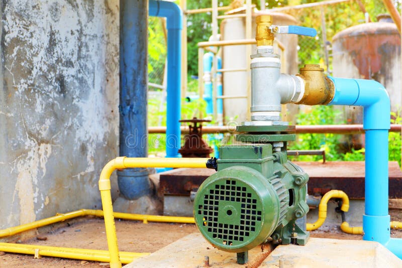 Big Water Pump Motor for Water Supply System of the Village Stock Photo ...