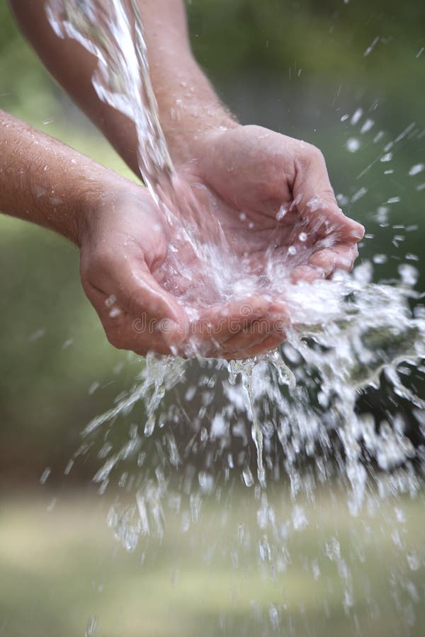 Hands and fresh water stock photo. Image of detail, nature - 3965350