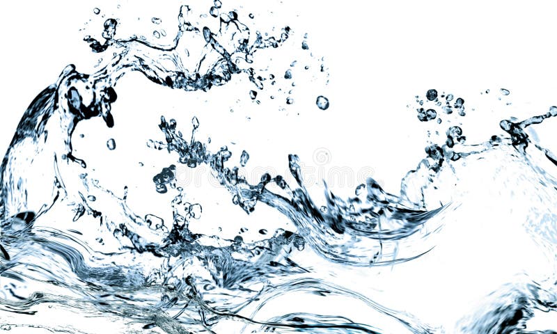 Big Water Splash or Bubbles. Water Textured Background. Isolated on ...